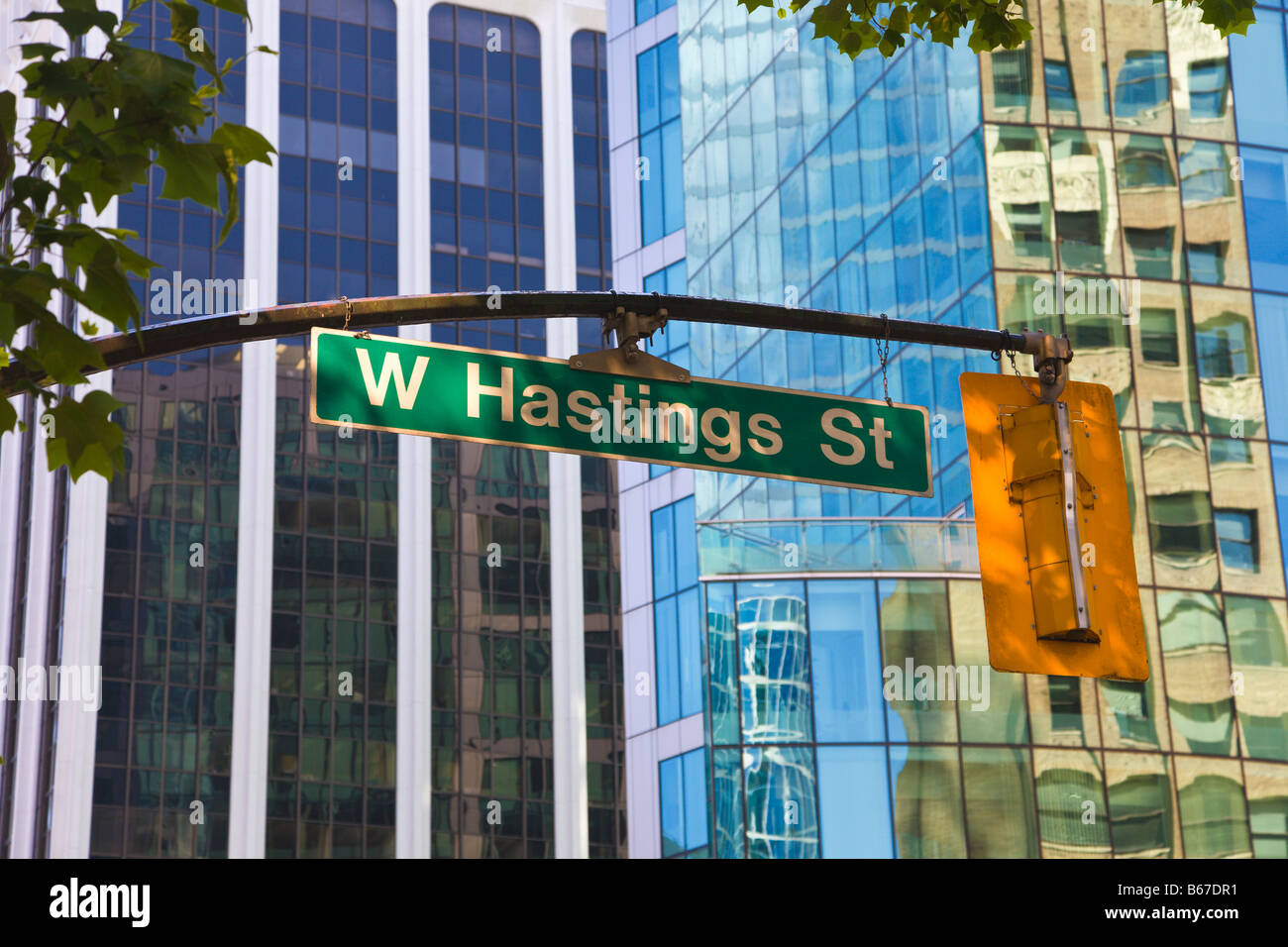 Vancouver hastings street west sign hi-res stock photography and images ...