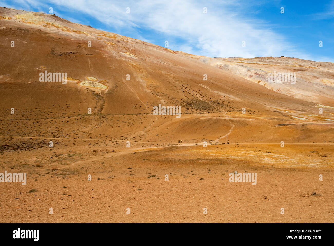Námafjall Mountain geothermal area, near Akureyri, northern Iceland ...