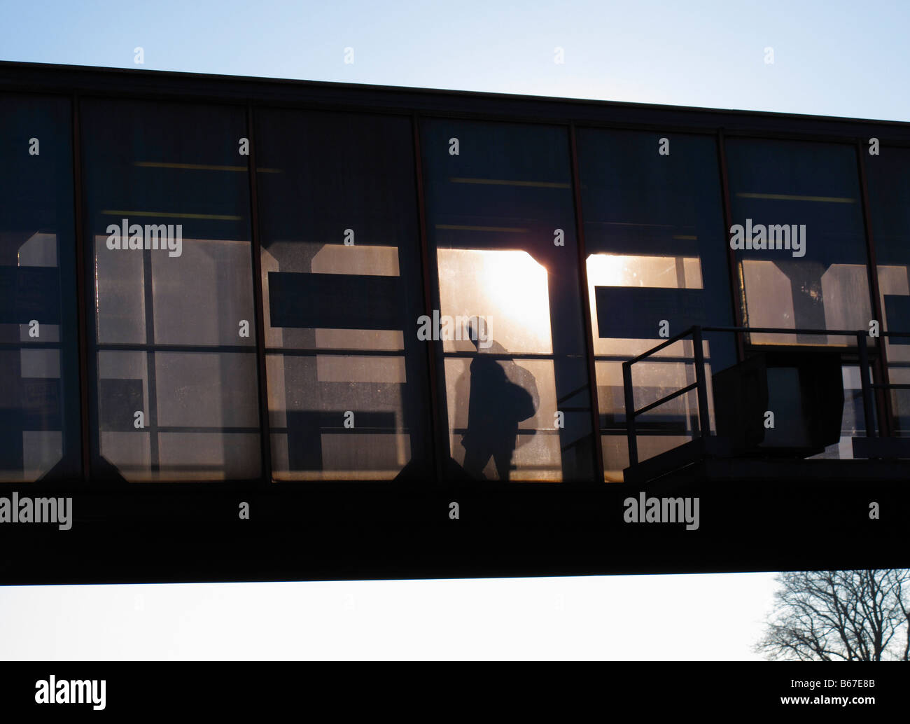 Platform bridge, Oxford train station Stock Photo - Alamy