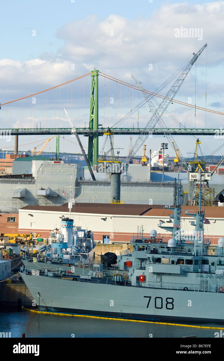 Halifax Naval dockyard and HMCS Moncton Stock Photo - Alamy