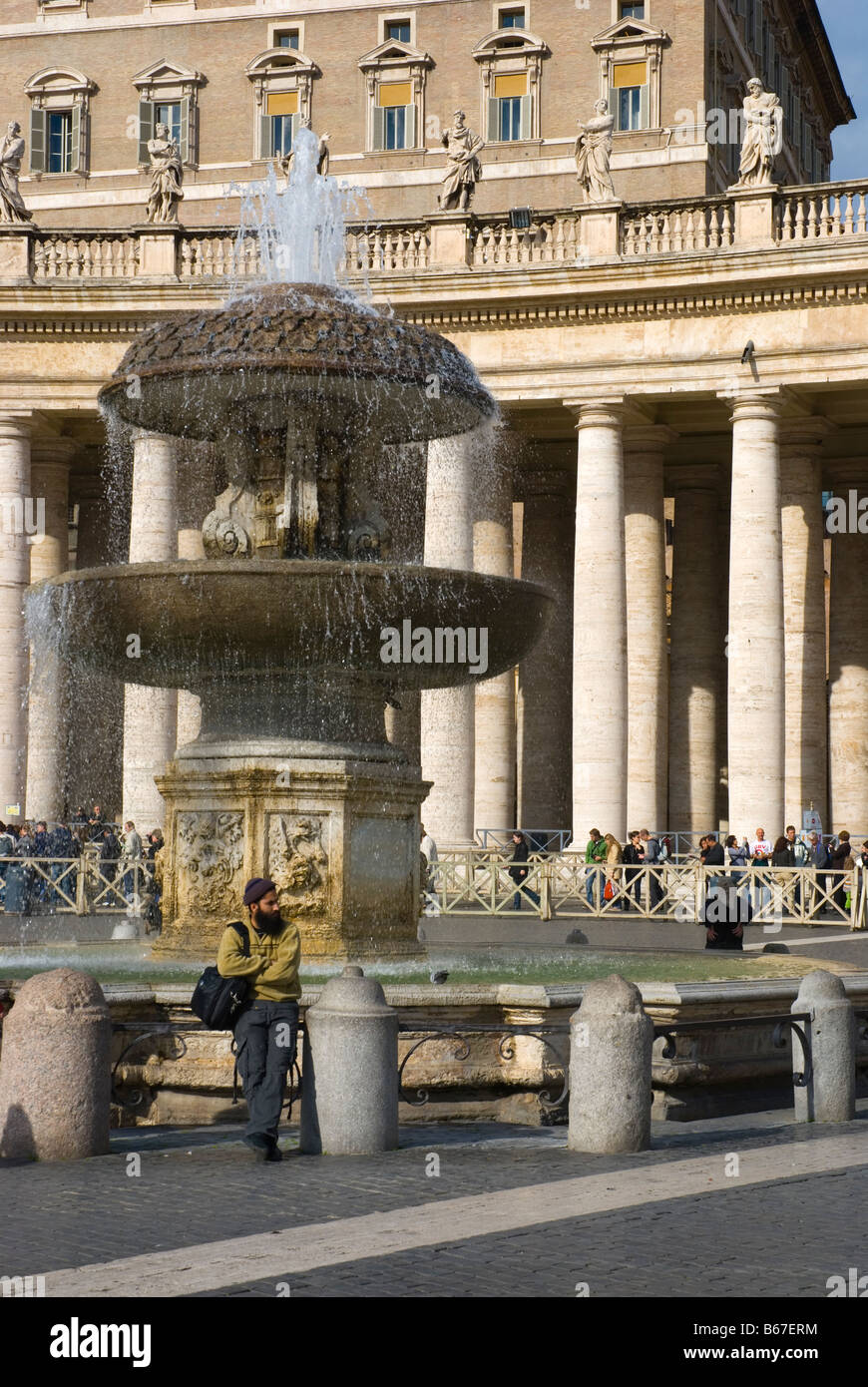 Muslim man at Piazza Sant Pietro in Vatican Rome Italy Europe Stock ...