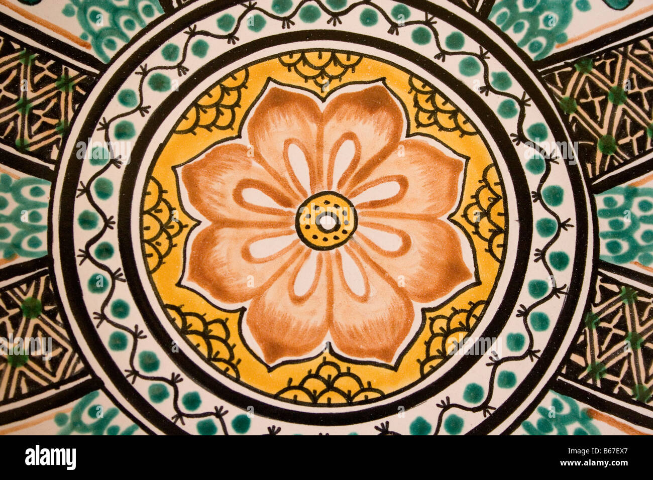 Close up detail of a ceramic Mexican bowl Stock Photo - Alamy