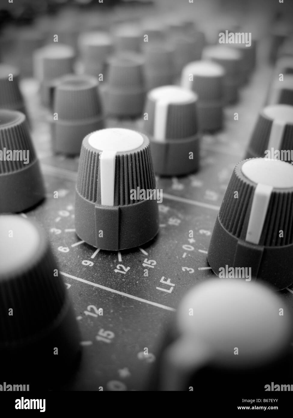 Mixing desk for sound Black and White Stock Photos & Images - Alamy