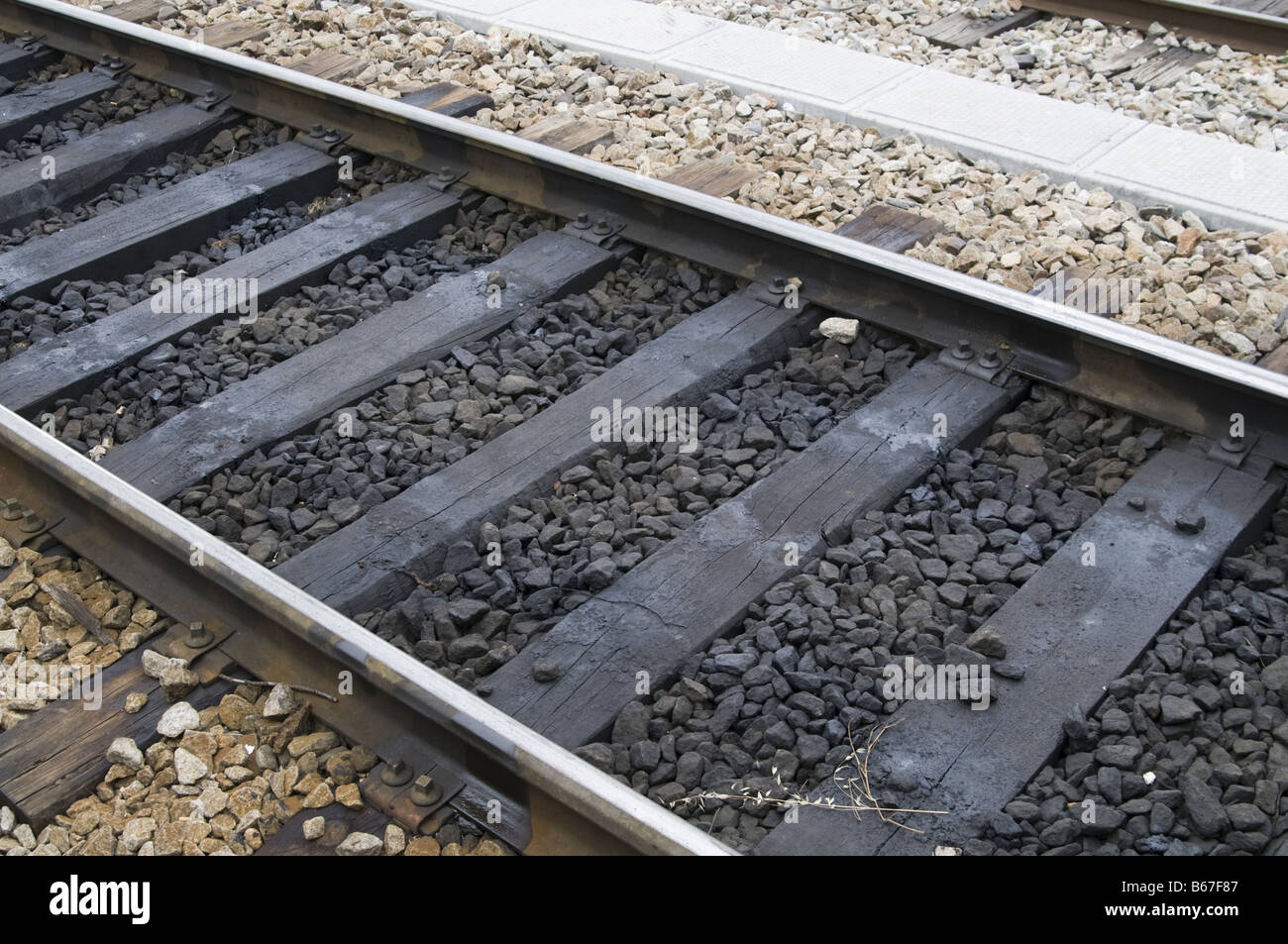 Railway track detail hi-res stock photography and images - Alamy