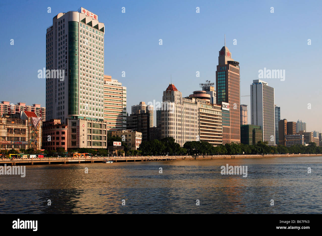 China Guangdong Province Guangzhou skyline Pearl River waterfront Stock ...
