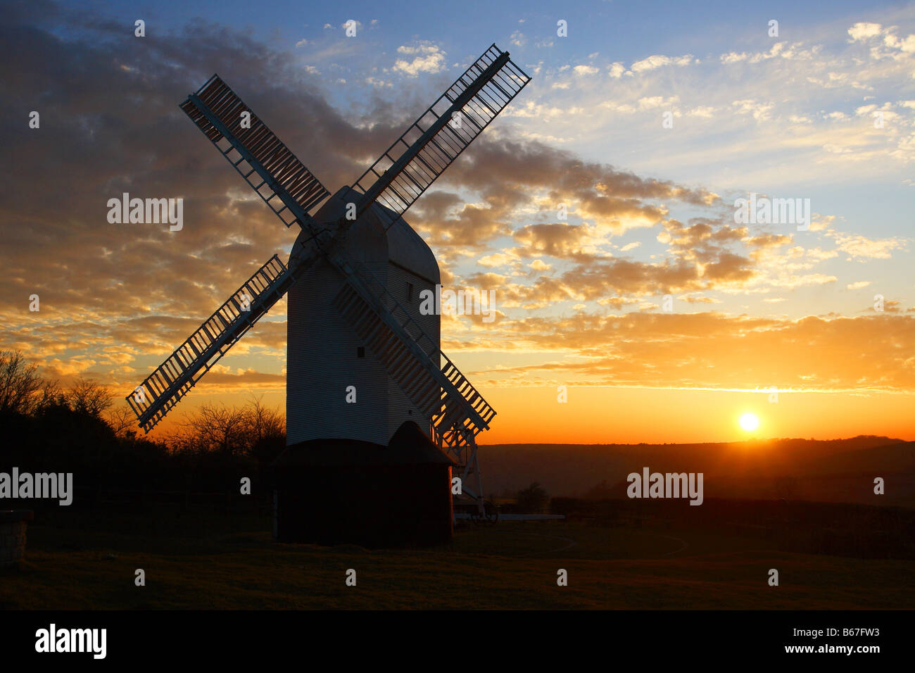 Ditchling Windmill 1 Stock Photo - Alamy