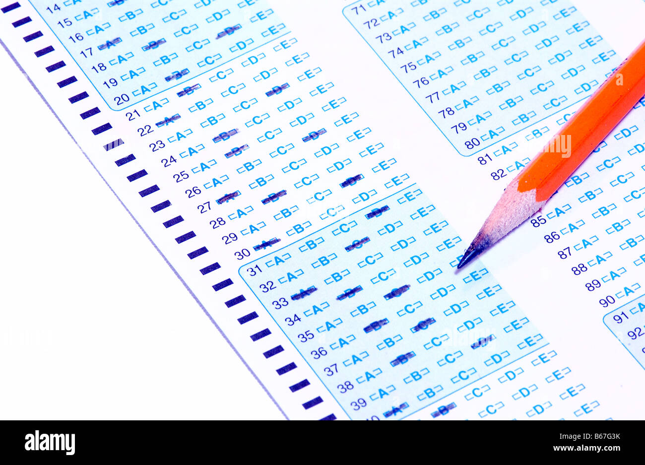 Multiple choice test form hi-res stock photography and images - Alamy