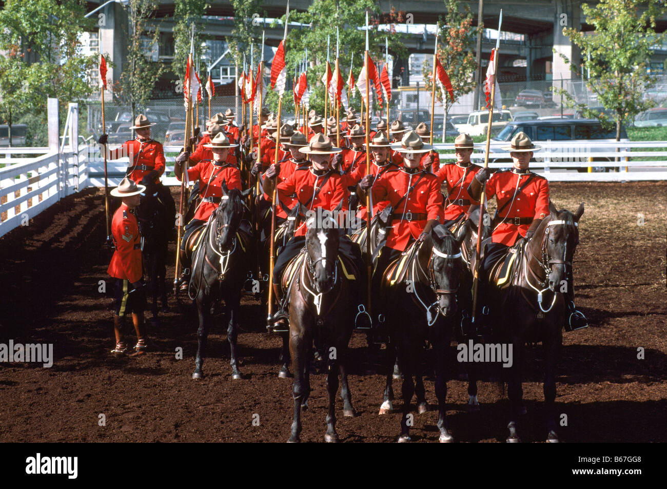 The (RCMP) Royal Canadian Mounted Police performing their Famous ...