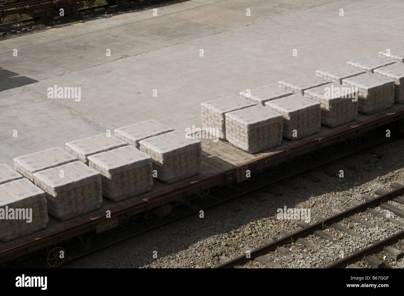 freight train with cement Stock Photo - Alamy