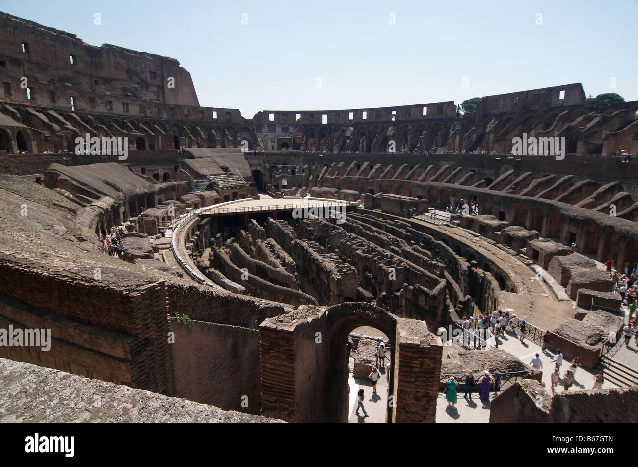 Interior of the Colosseum Arena Rome Italy Stock Photo - Alamy