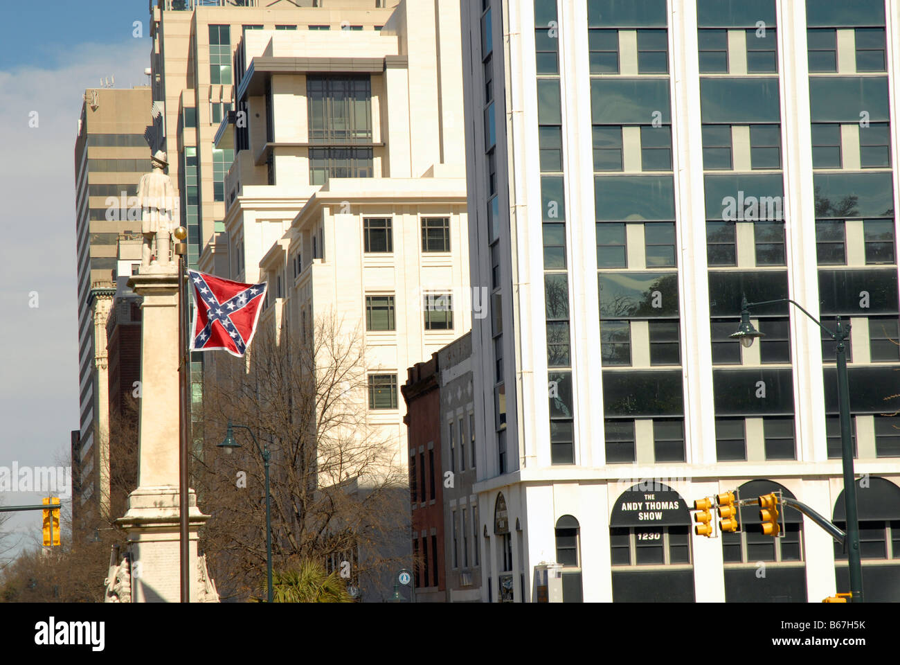 Confederate flag in downtown Columbia South Carolina capital city Stock ...