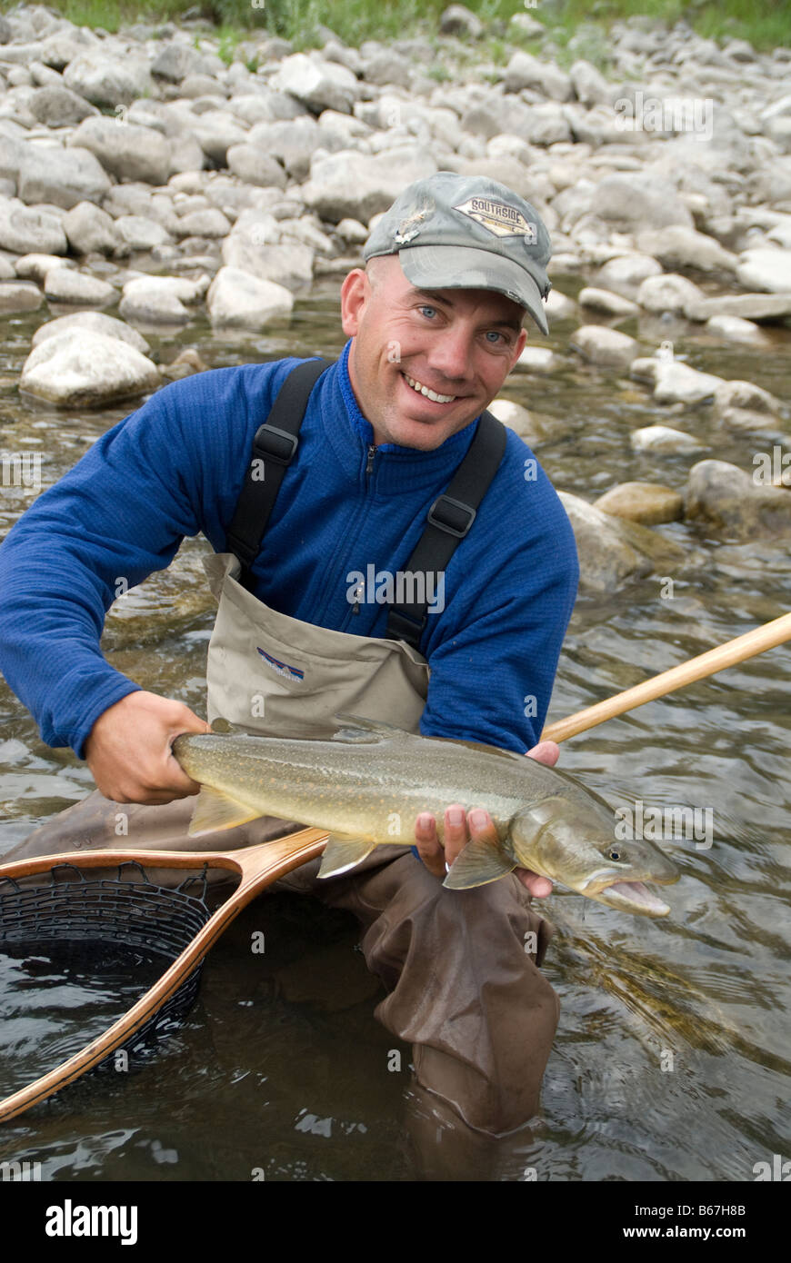 Fly Fishing Guide Quinn Styles with a 25 inch Bull trout, caught and ...
