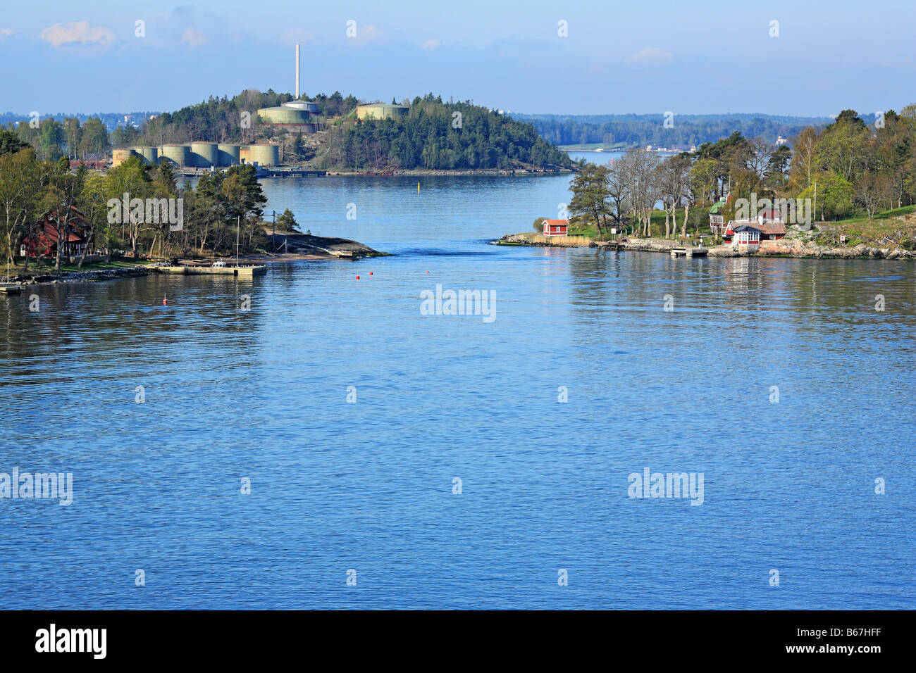 Baltic sea, blue water, suburbs of Stockholm, Sweden Stock Photo - Alamy