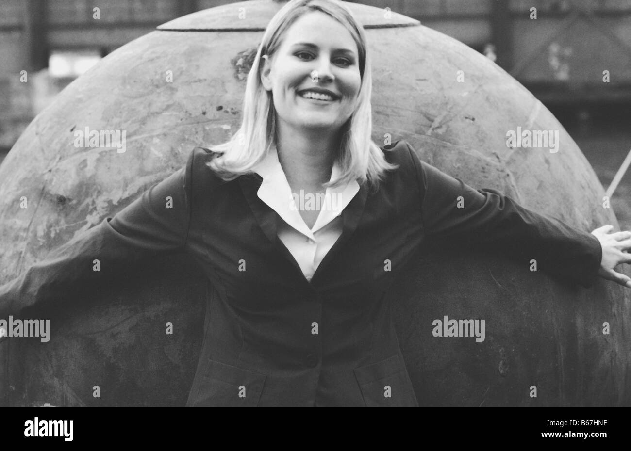 Woman ball and chain Black and White Stock Photos & Images - Alamy