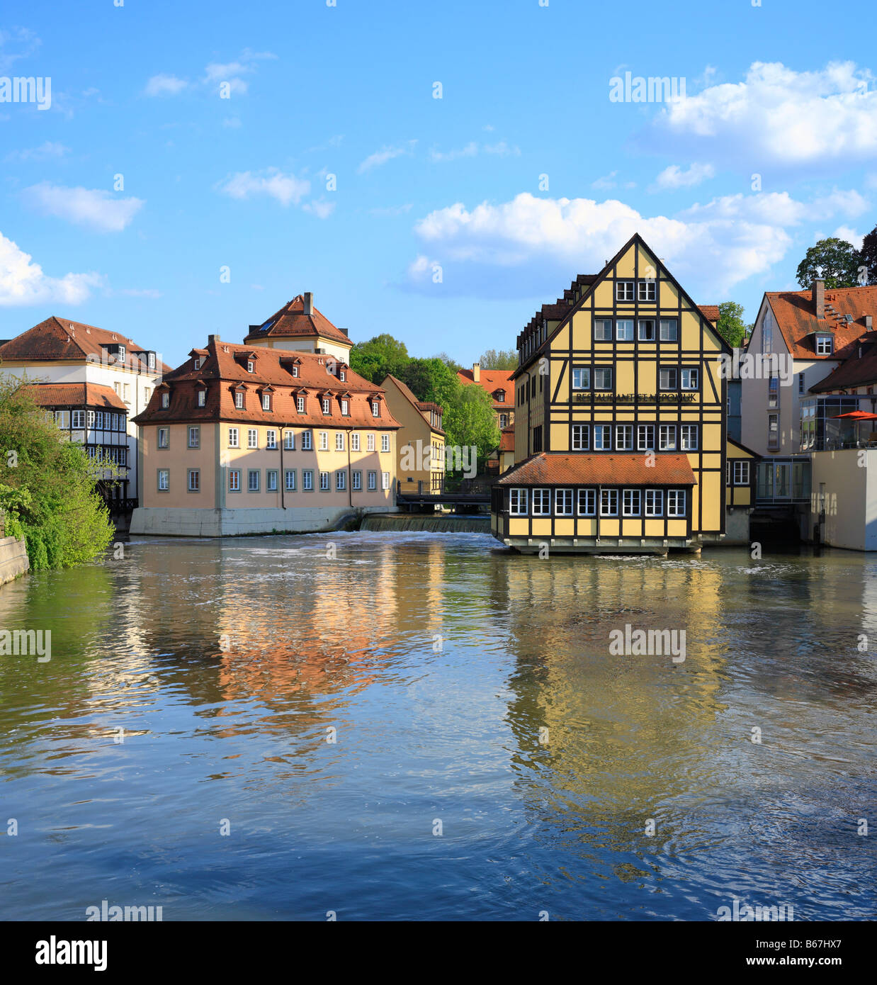 Little Venice, River Regnitz, Bamberg, Bavaria, Upper Franconia ...