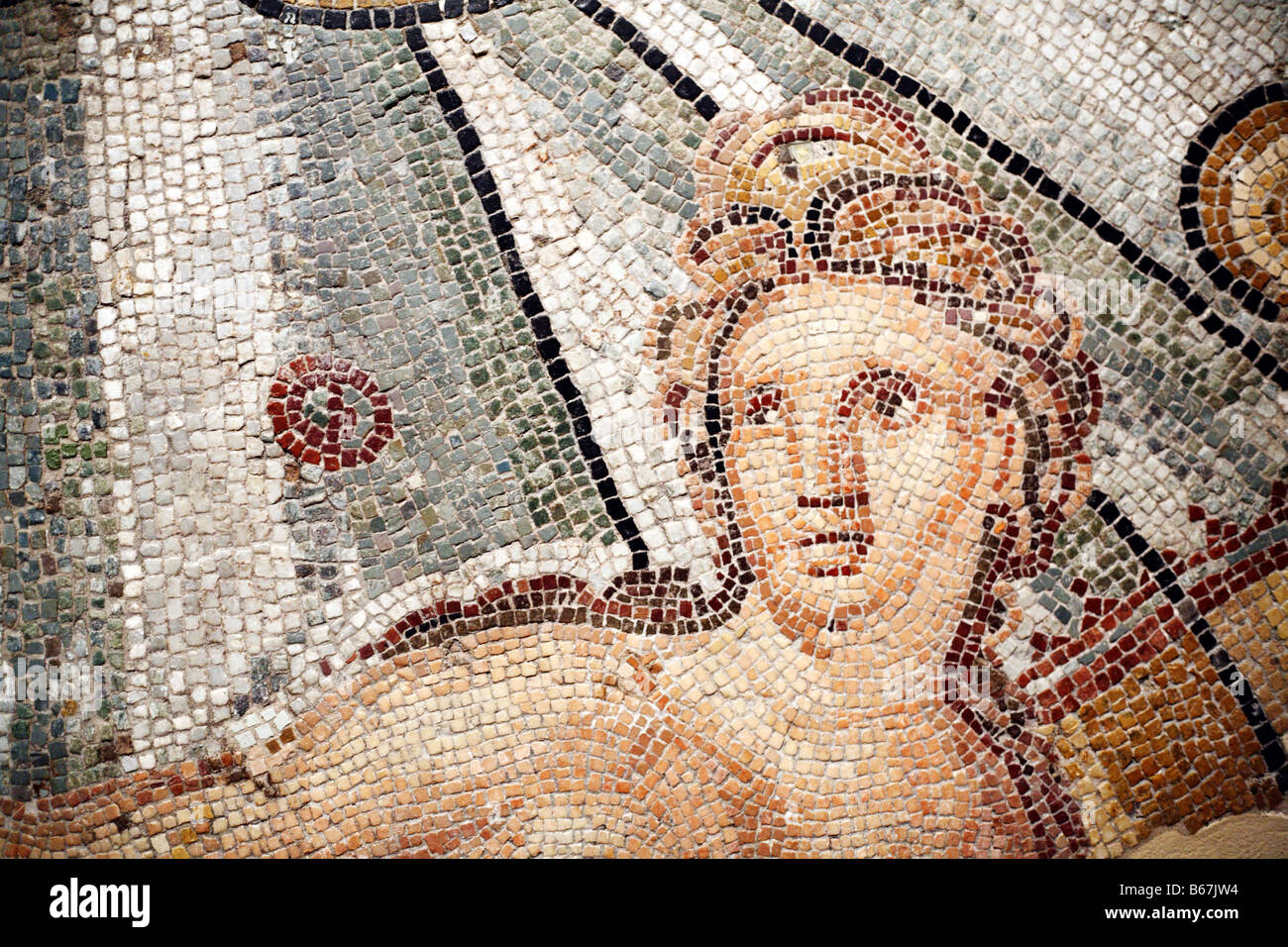 Roman mosaic in Rheinisches Landesmuseum, Trier Rhineland, Palatinate ...