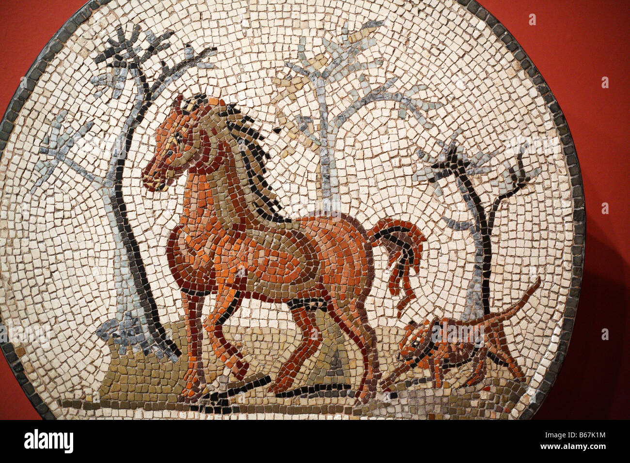 Roman mosaic in Rheinisches Landesmuseum, Trier Rhineland, Palatinate ...