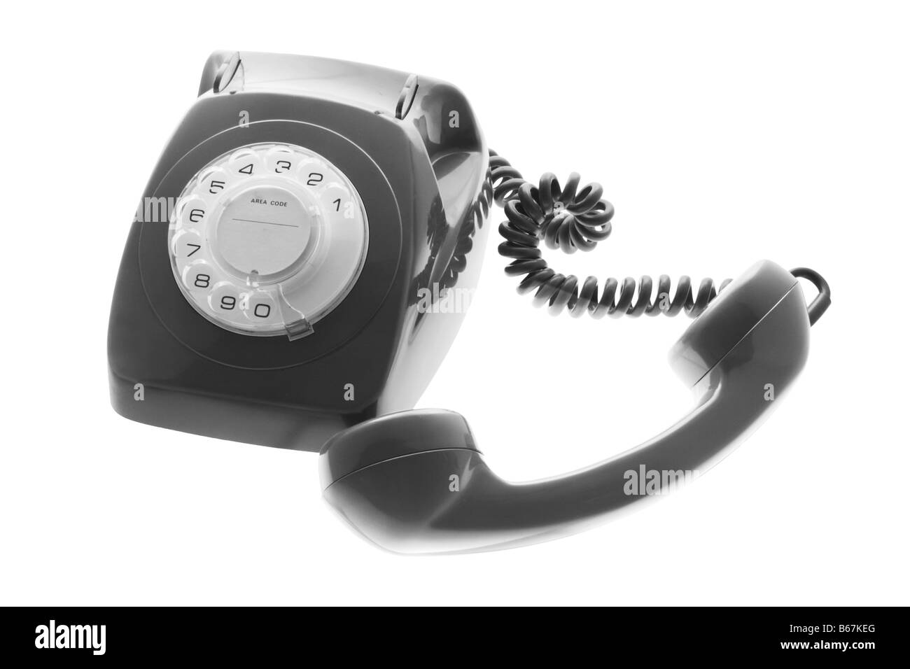 Black telephone cut out on white Cut Out Stock Images & Pictures - Alamy