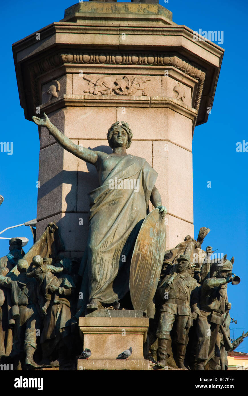 Sculpture at Piazza Garibaldi square in Naples Italy Europe Stock Photo ...