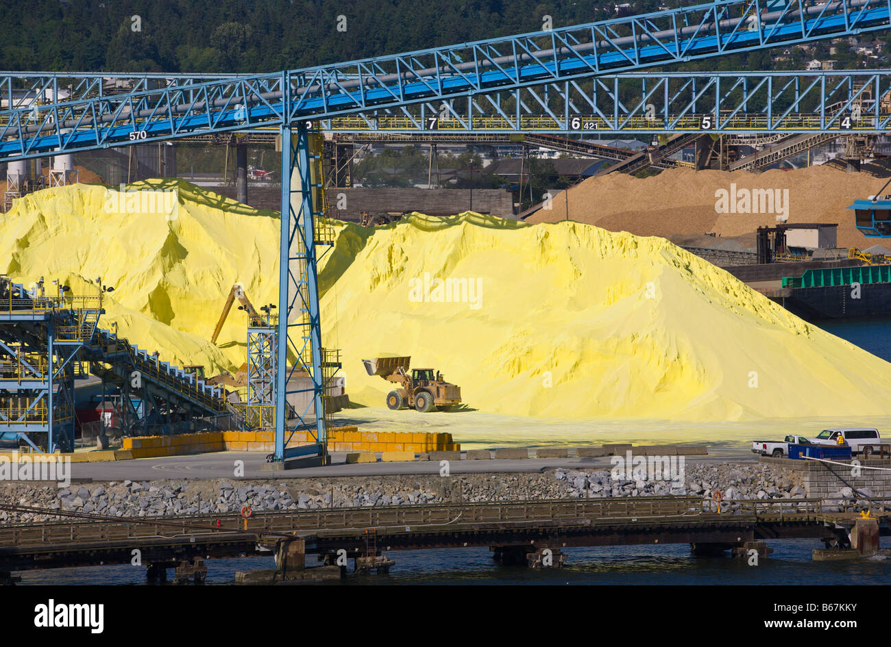 Piles of Sulphur Vancouver "British Columbia" Canada Stock Photo - Alamy