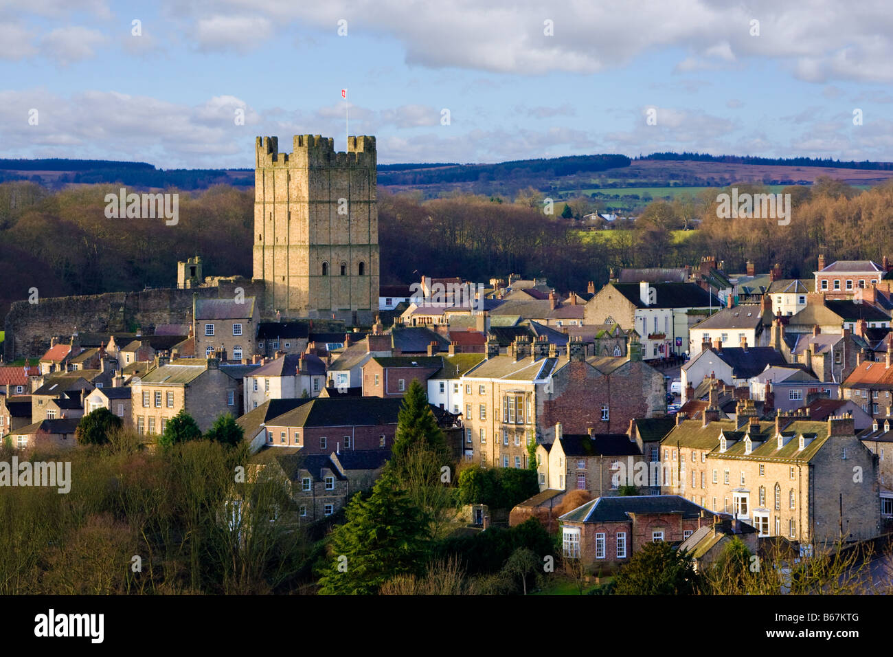Yorkshire - Richmond castle and town, North Yorkshire, England, UK ...