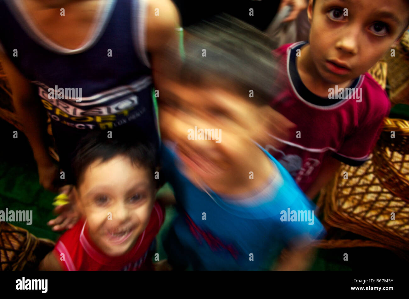 Children viewed from above Stock Photo - Alamy