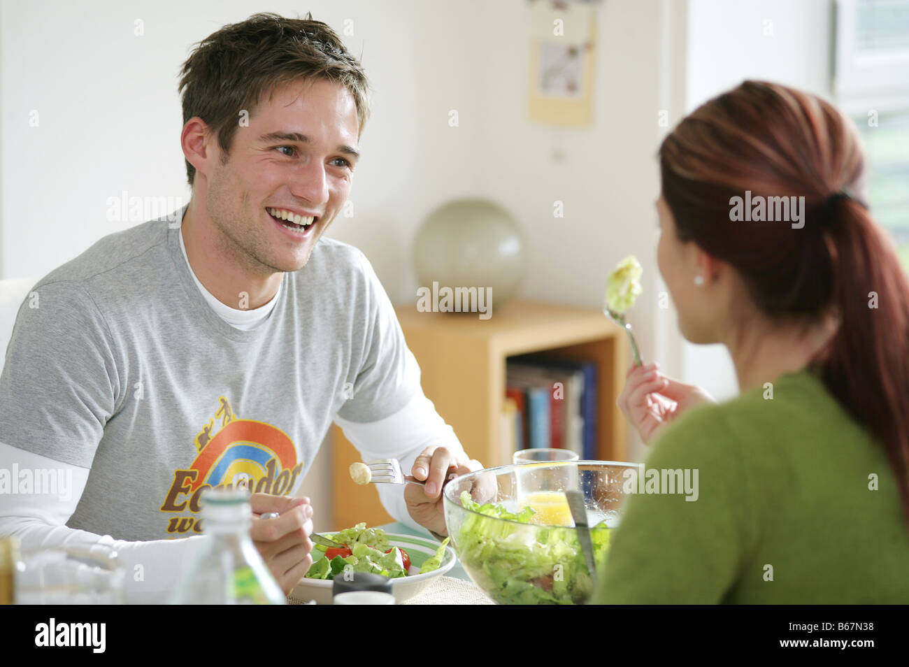 Young couple having lunch, Munich, Germany Stock Photo - Alamy