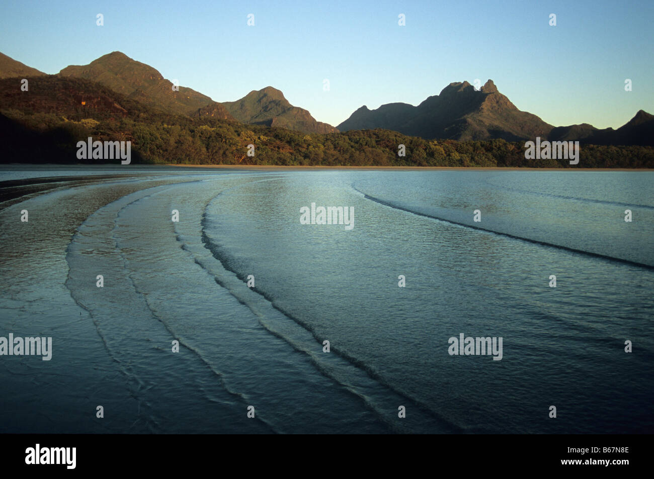 Zoe Bay with The Thump in the background, Hinchinbrook Island, Great ...