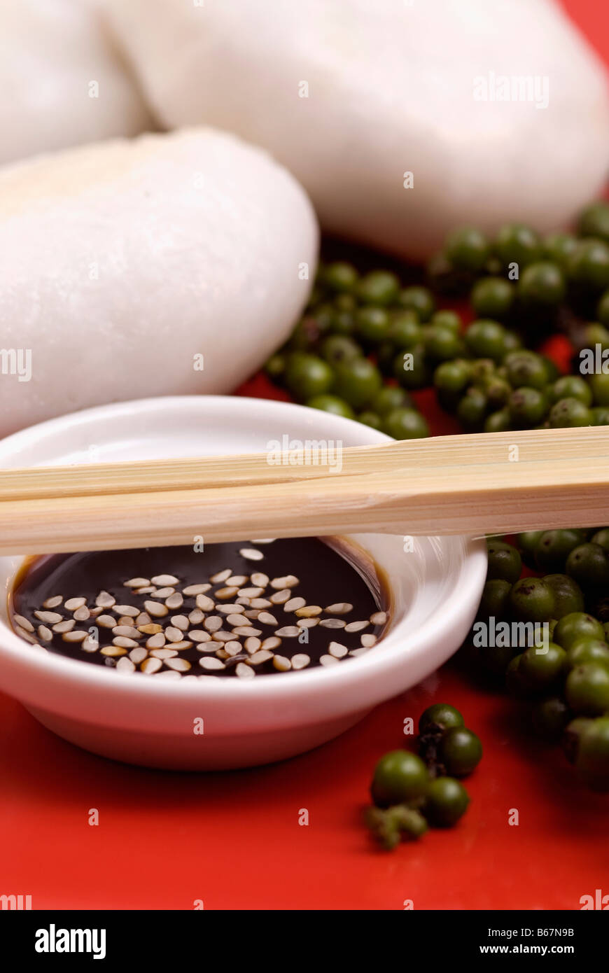 Cake with Chinese green peppers Stock Photo - Alamy
