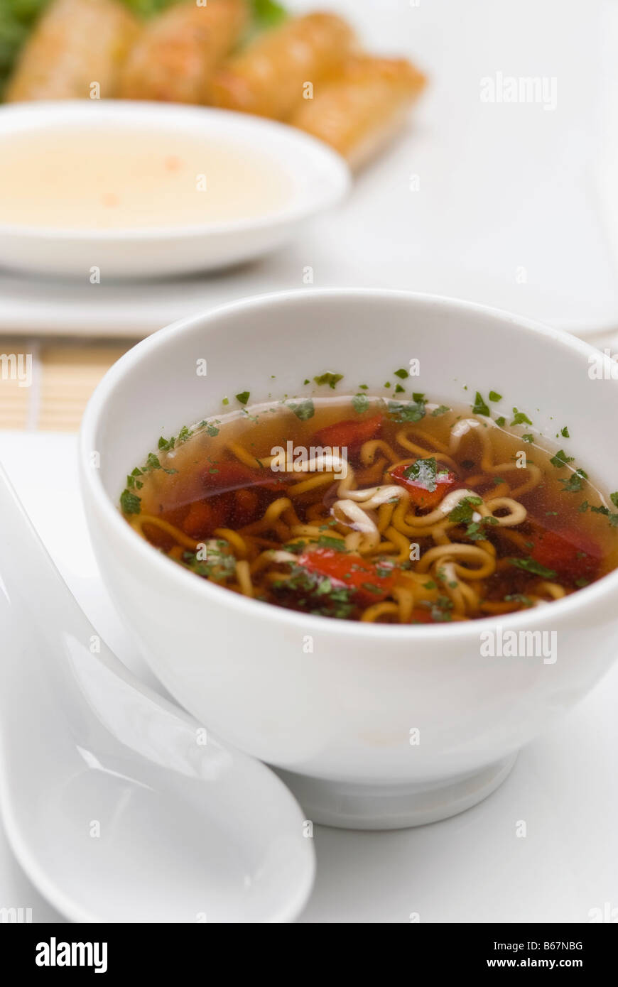 Close-up of noodles in a bowl Stock Photo - Alamy