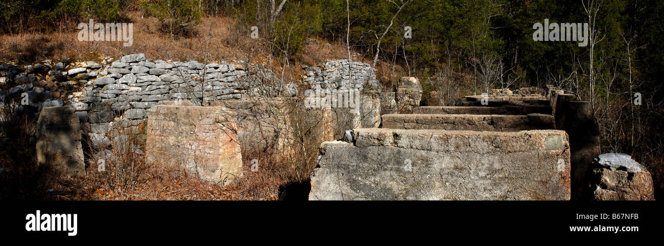 Rush Arkansas Ghost Town Mill Foundation Stock Photo - Alamy