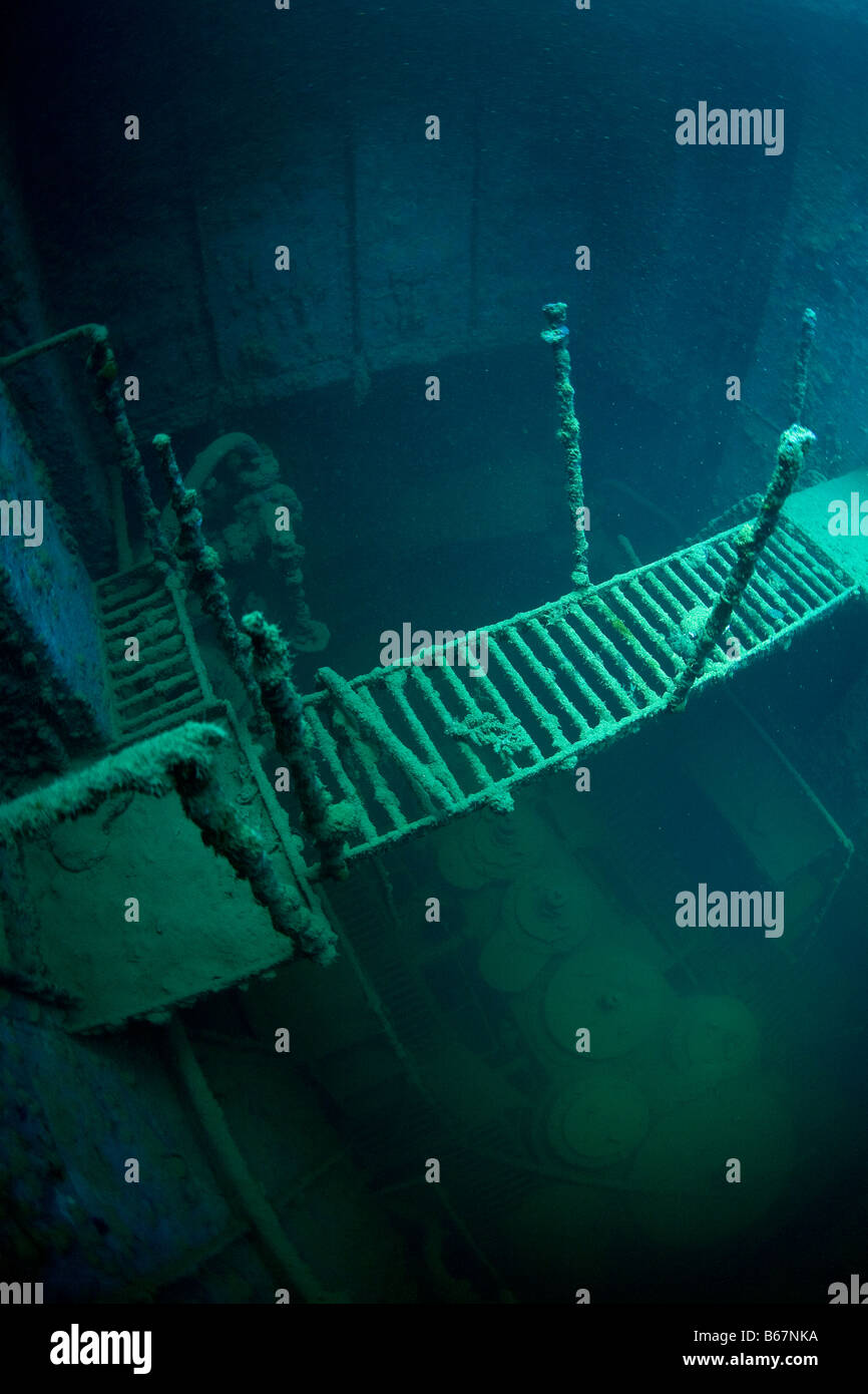 Engine and Boiler Room of Japanese Freighter Wreck Chuyo Maru ...