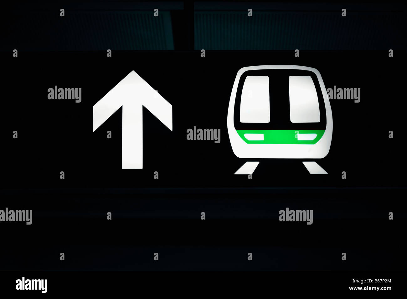 Directional sign train hi-res stock photography and images - Alamy