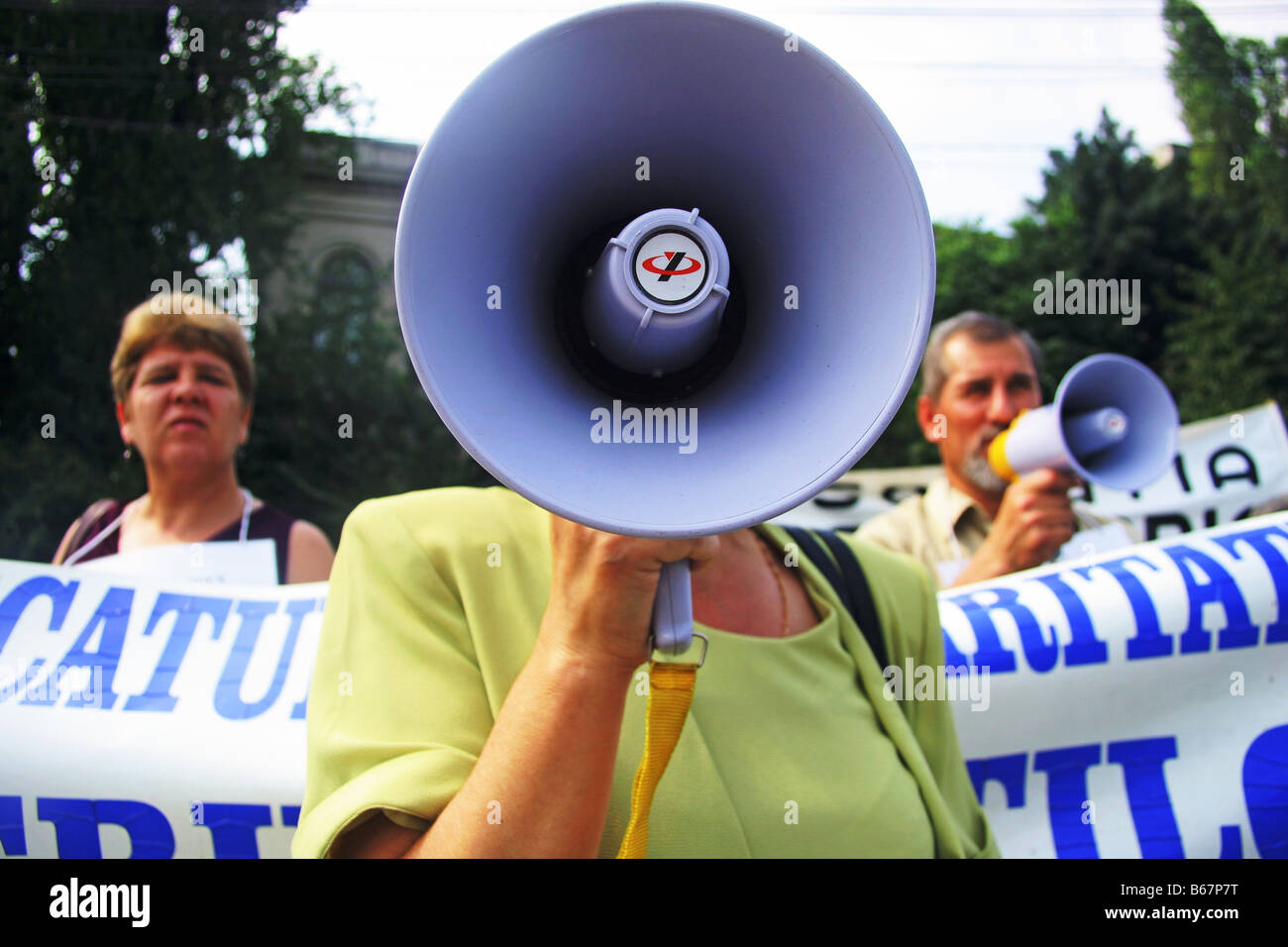 Syndicate workers on a protest Stock Photo - Alamy