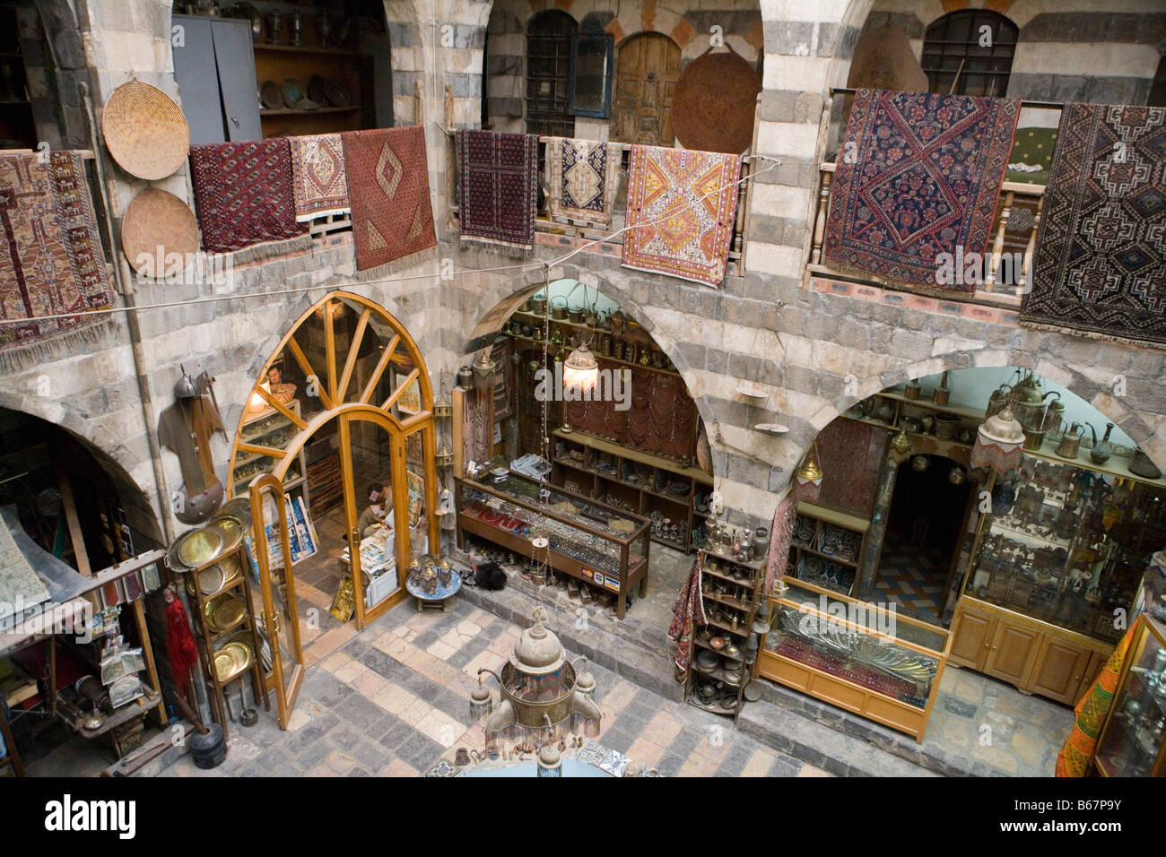 Carpet and Handicrafts Shop, Damascus, Syria, Asia Stock Photo - Alamy