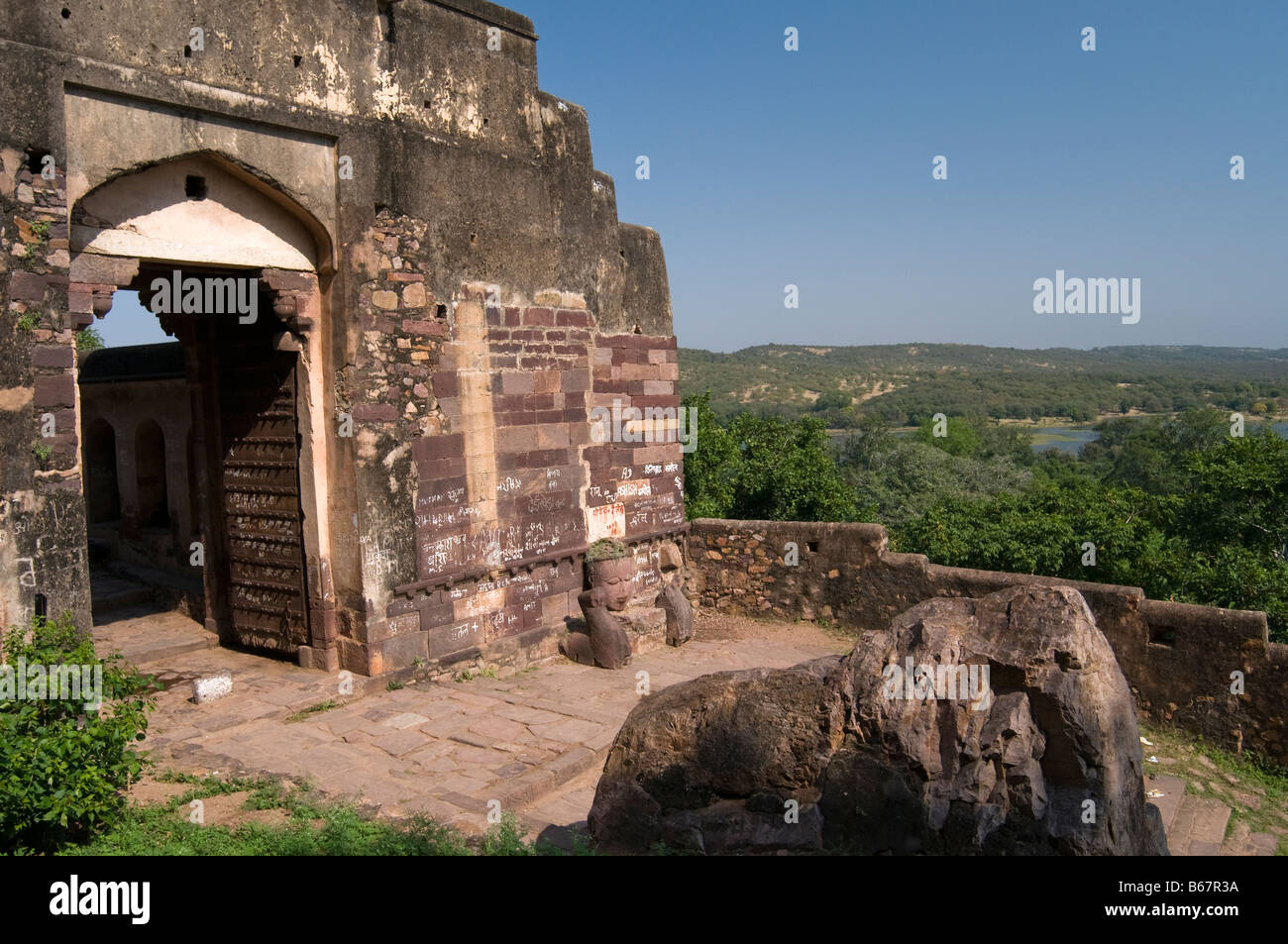 Ranthambore fort. Ranthambore National Park. Rajasthan. India Stock ...