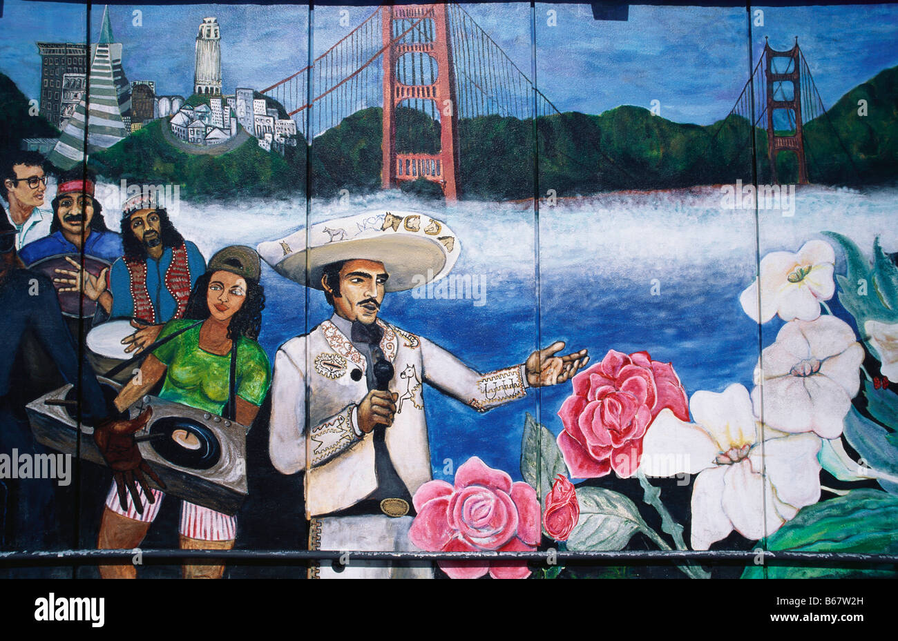 San francisco mural hispanic hi-res stock photography and images - Alamy