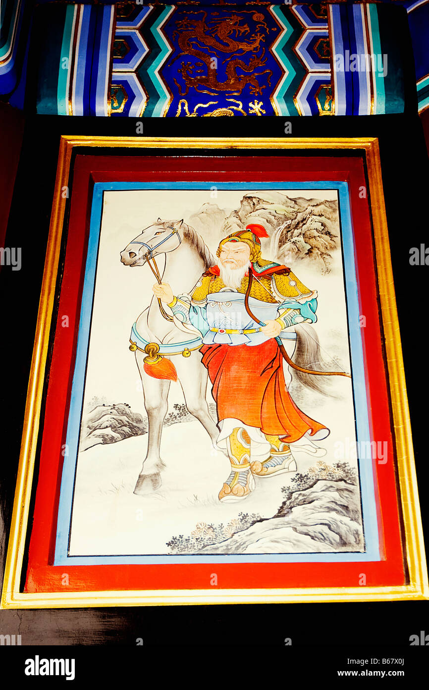 Close-up of a painting, Tower Of Buddhist Incense, Summer Palace ...
