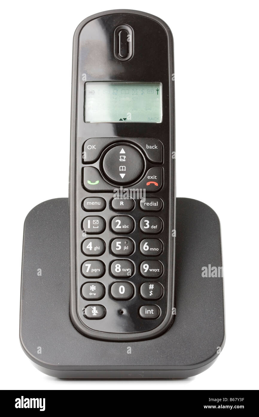 dect cordless phone isolated on withe background Stock Photo - Alamy