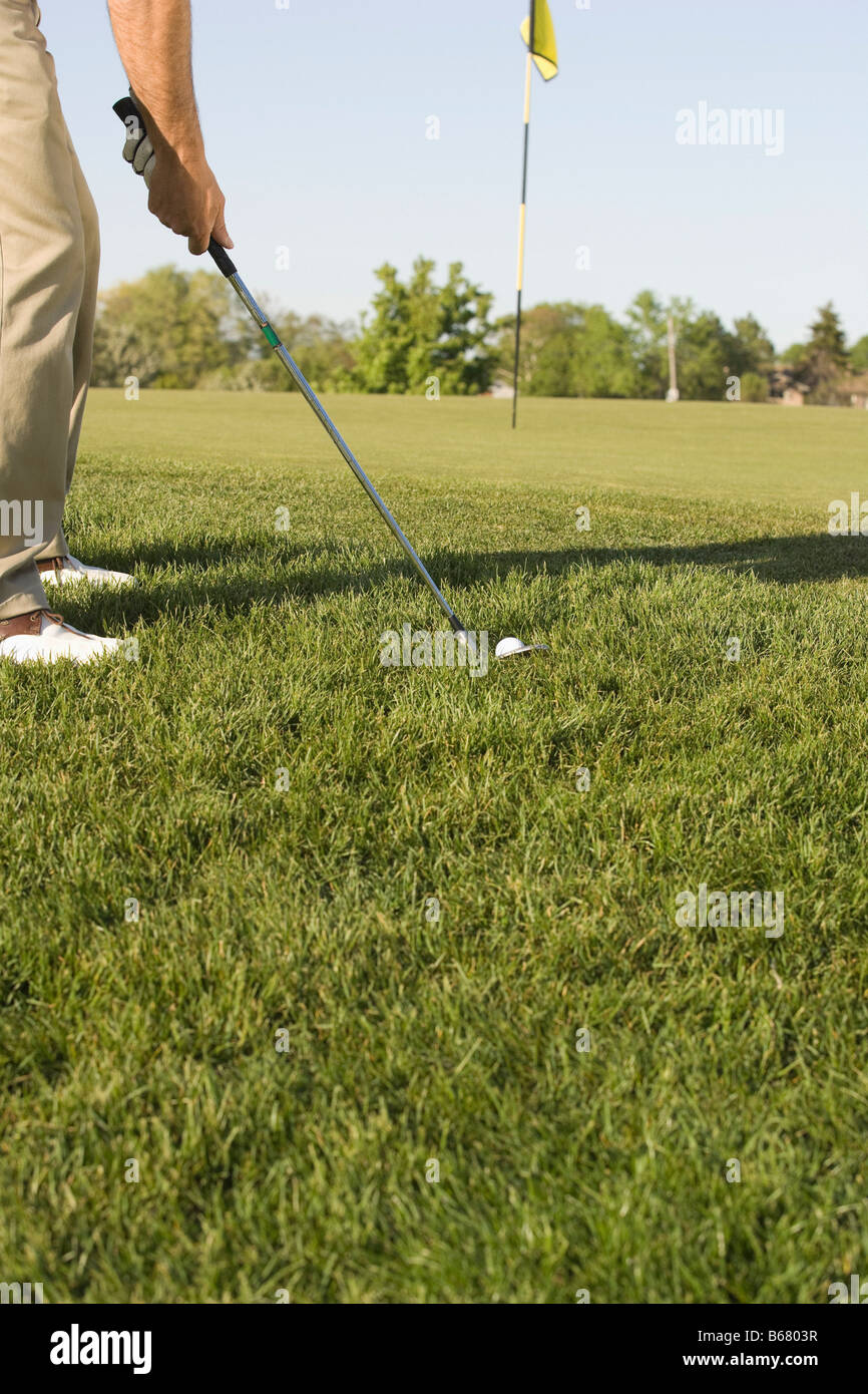 Man Playing Golf Stock Photo - Alamy