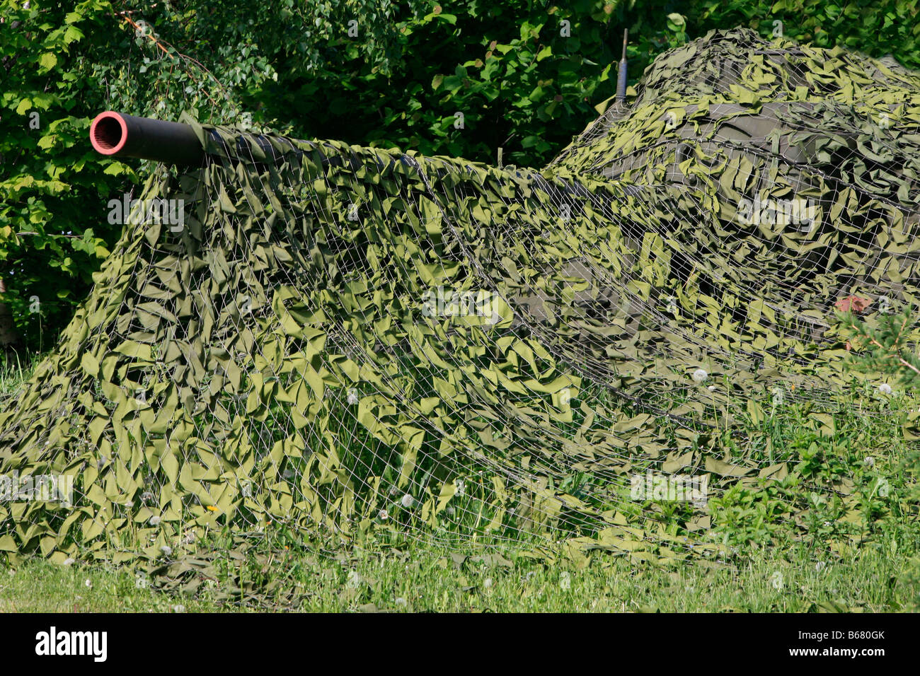Camouflaged Soviet tank of World War II at Victory Park in Moscow ...