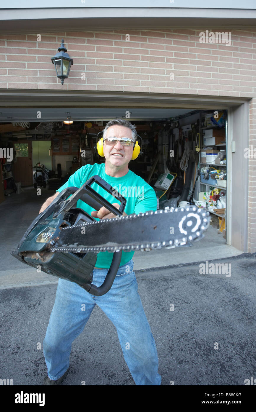 Unsafe Chainsaw High Resolution Stock Photography and Images - Alamy