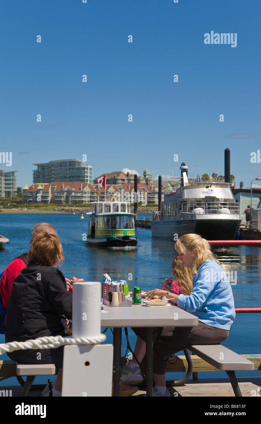 People eating Fish and Chips "Fishermans Wharf" Victoria "Vancouver ...