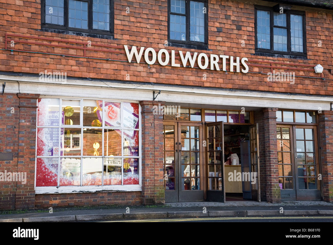 A Woolworths shop front with rare gold coloured signage, Haslemere ...