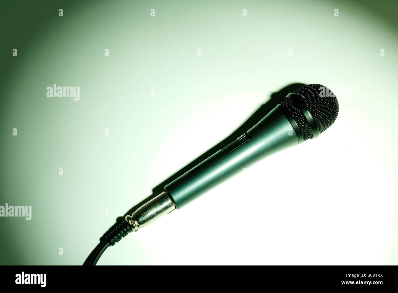Microphone high key lighting Stock Photo - Alamy