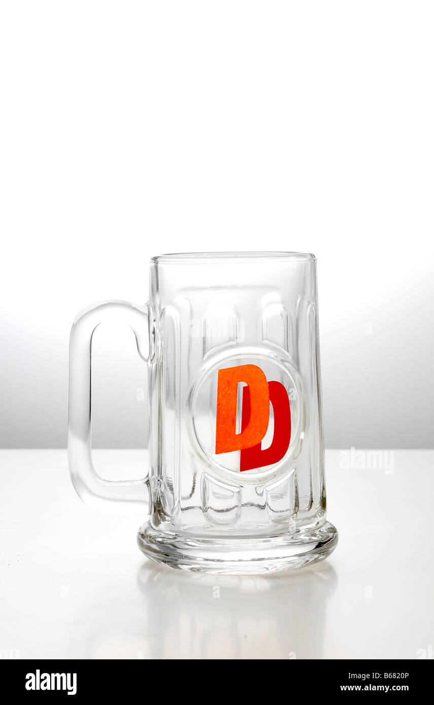 Empty Double Diamond beer glass Stock Photo - Alamy