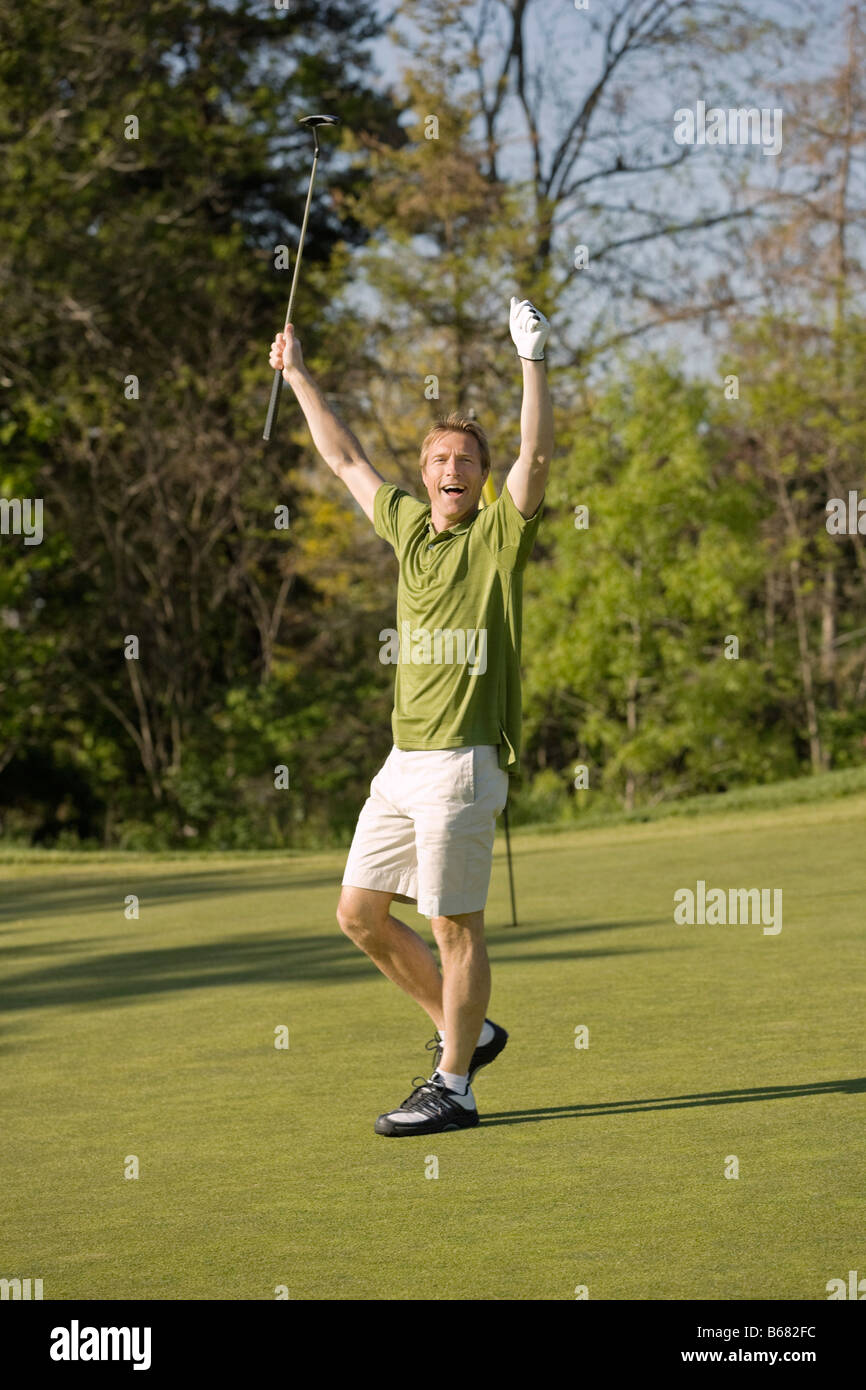 Man excited golf hi-res stock photography and images - Alamy