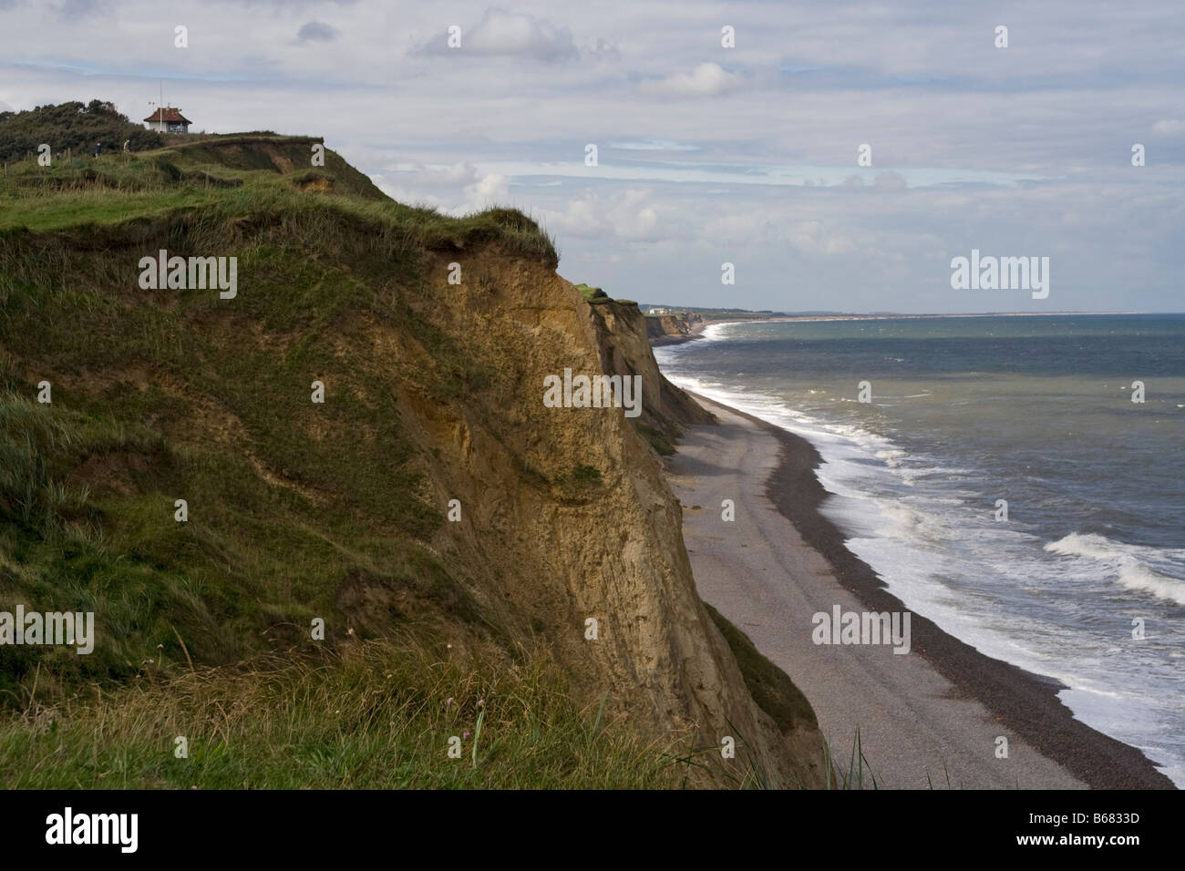 crumbling coastal cliff's north of sheringham norfolk east anglia ...