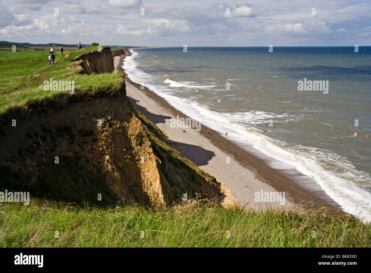 crumbling coastal cliff's north of sheringham norfolk east anglia ...