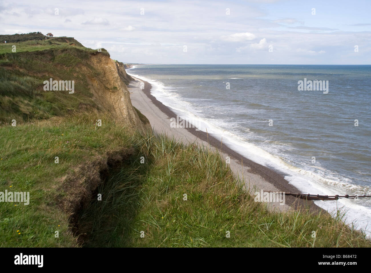 crumbling coastal cliff's north of sheringham norfolk east anglia ...